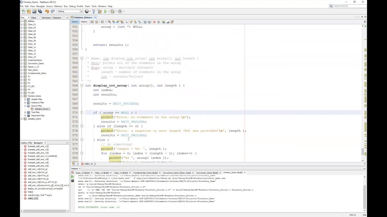 Pointers_Demo (malloc_01 #2) - YouTube