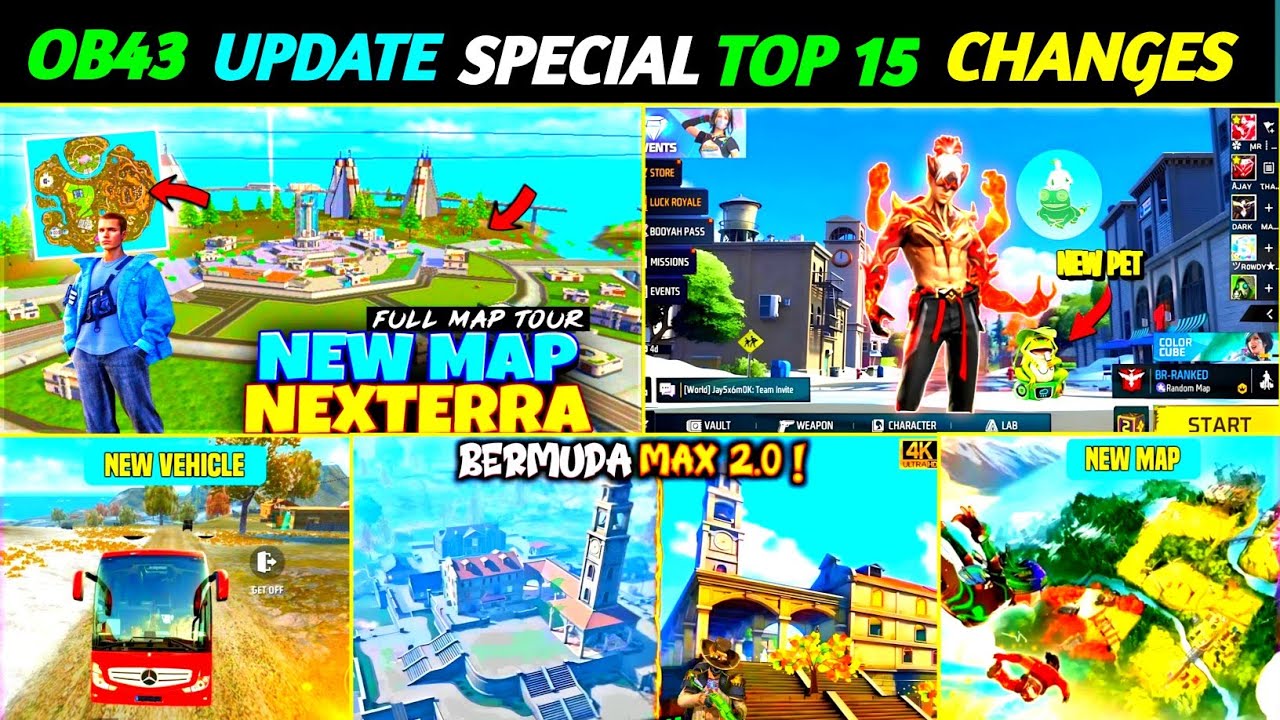 OB43 UPDATE BIG CHNGES FF 🤯 || FF NEW MAP 🗺️ | FREE FIRE OB43 UPDATE ...