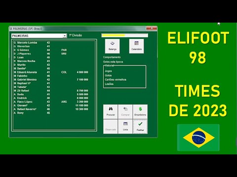 Canal do Gu ! - Elifoot 98 com Times Atualizados de 2023 - Brasileirão ...