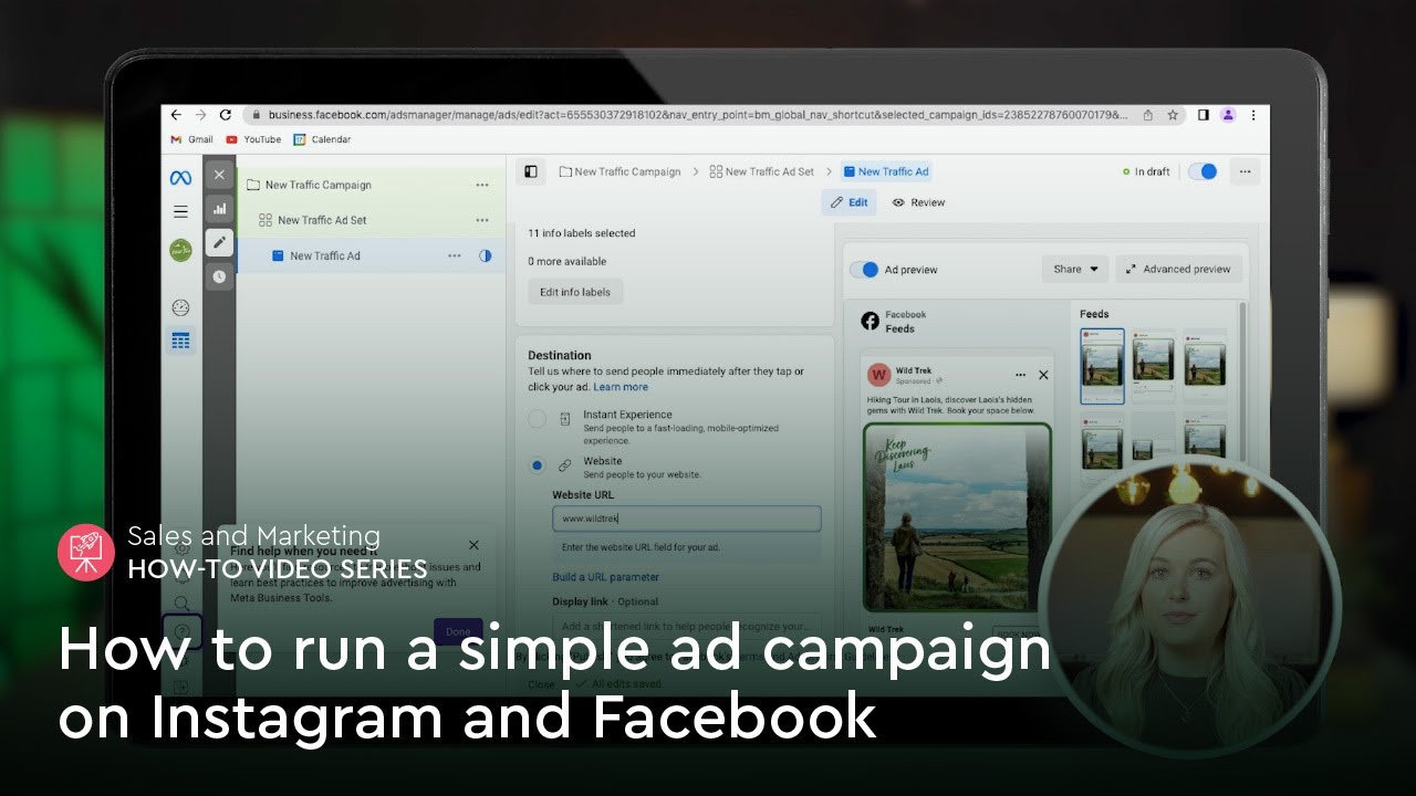 How to run a simple ad campaign on Instagram and Facebook - YouTube