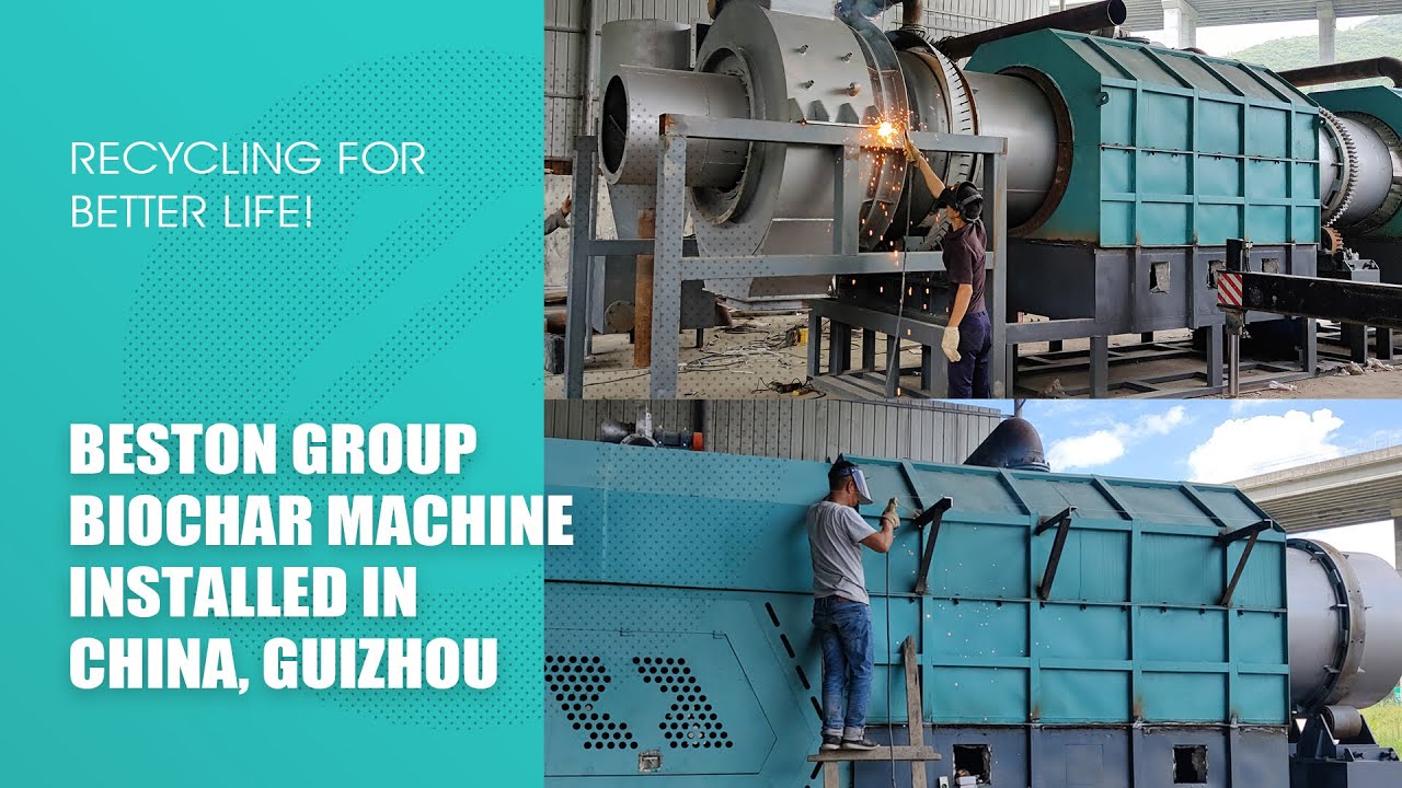 Installation of Beston Biochar Machine - Agricultural Waste to Biochar ...