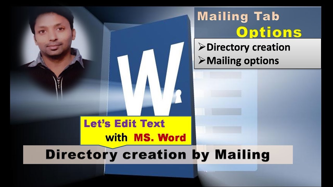 Directory creation by Mailing Options - How to use MS Word - YouTube
