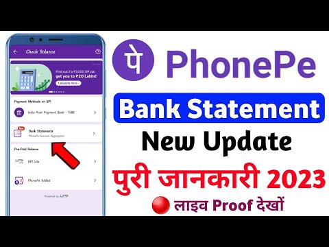 Phonepe bank statement new update | Phone pe bank statement kya hai | phonepe new update