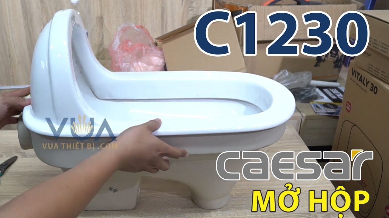CAESAR C1230 - Bồn cầu xổm - VUA THIẾT BỊ .COM - YouTube