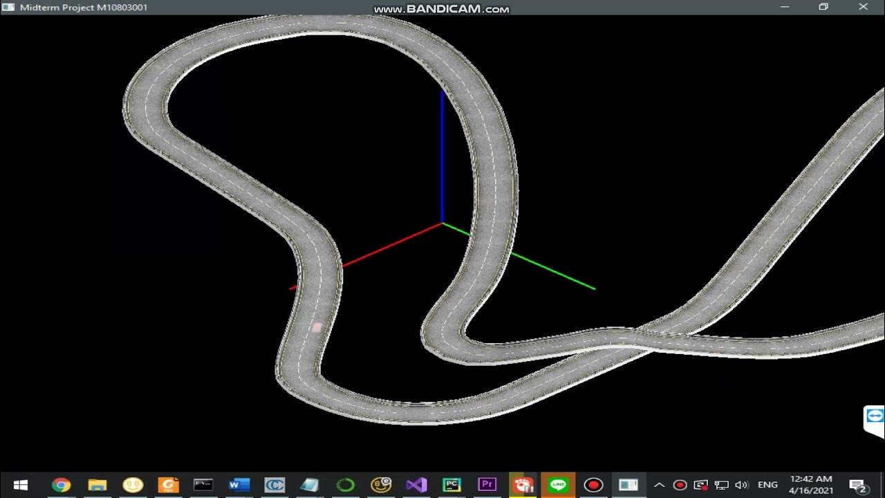 Animation of 3D Car on The Track using OpenGL - YouTube