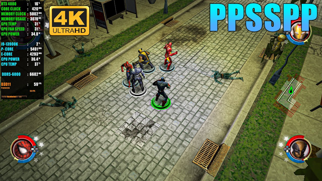 Marvel Ultimate Alliance 2 - ( PPSSPP 4K ) + Configuration + HD Texture ...