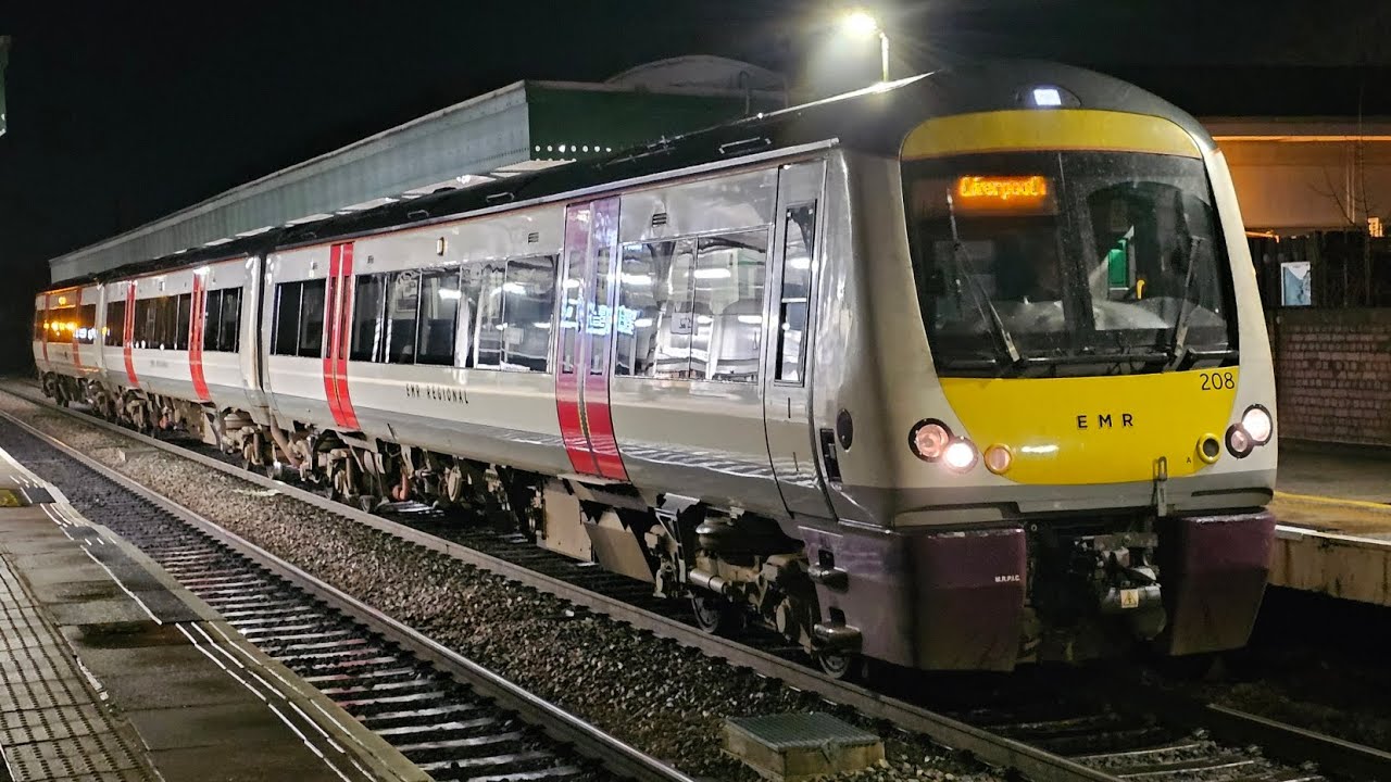 EMR Regional 170208 At Chesterfield From Norwich To Liverpool Lime ...