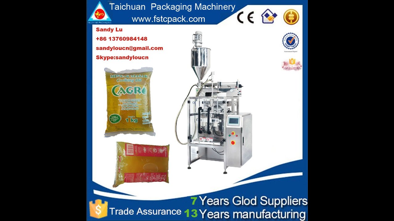 Automatic cooking oil Packaging machine, oil packing machine , oil food ...