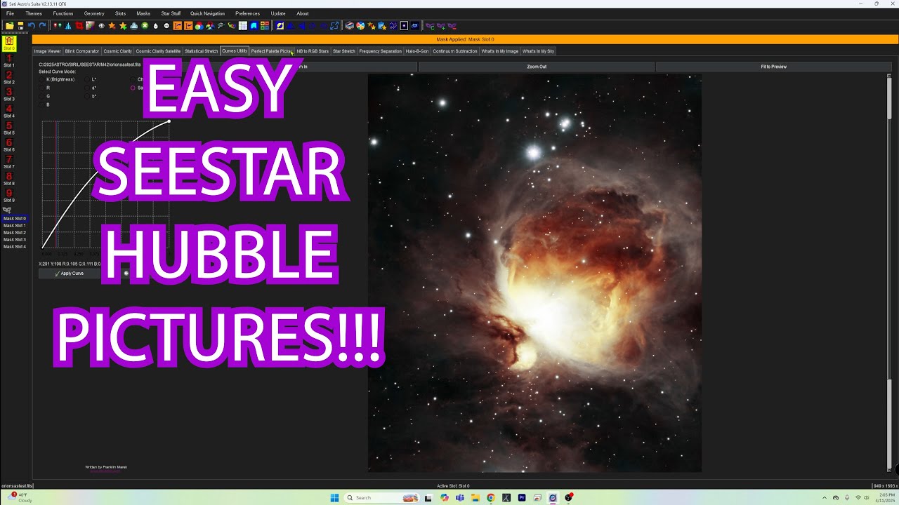 EASY SEESTAR HUBBLE PALETTE IMAGES FOR FREE!! SETI ASTRO SUITE PERFECT ...