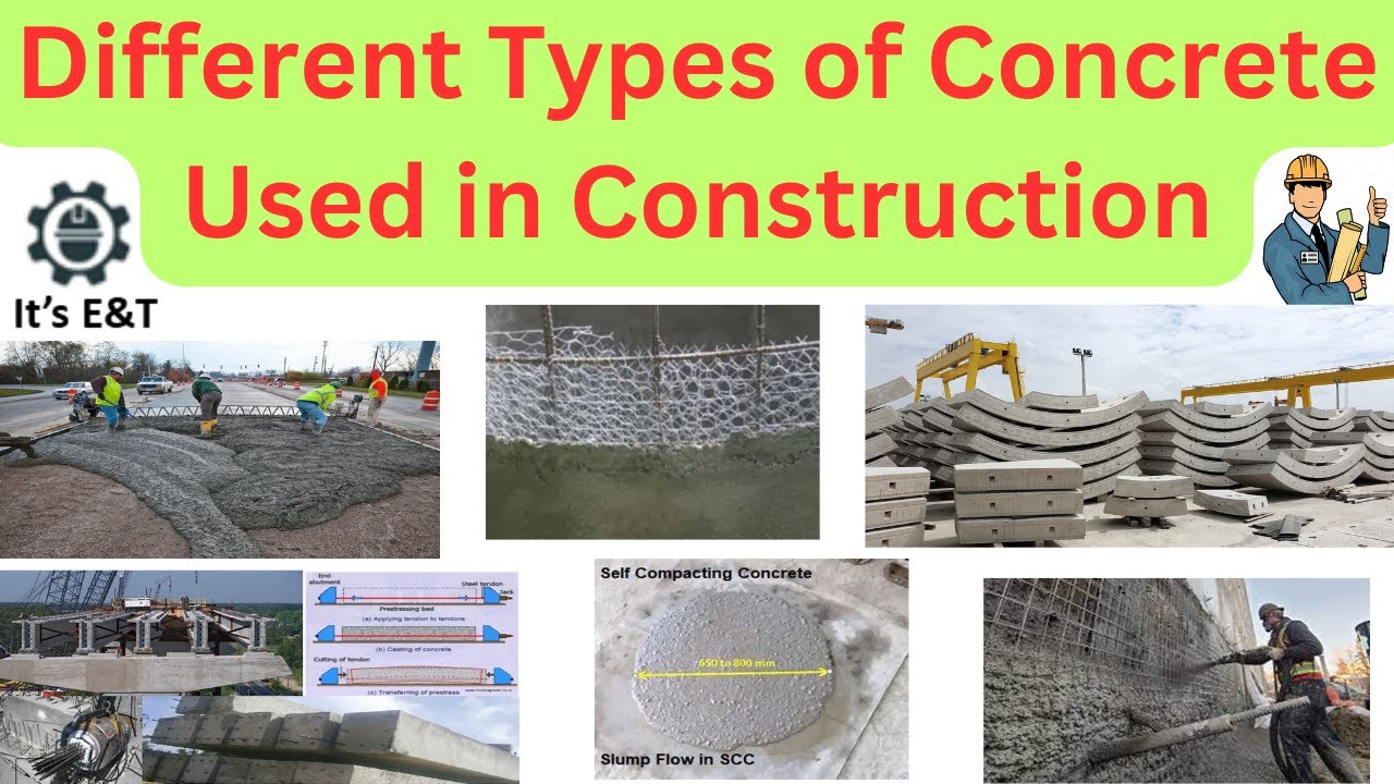 Different Types of Concrete Used in Construction @ItsET01 - YouTube