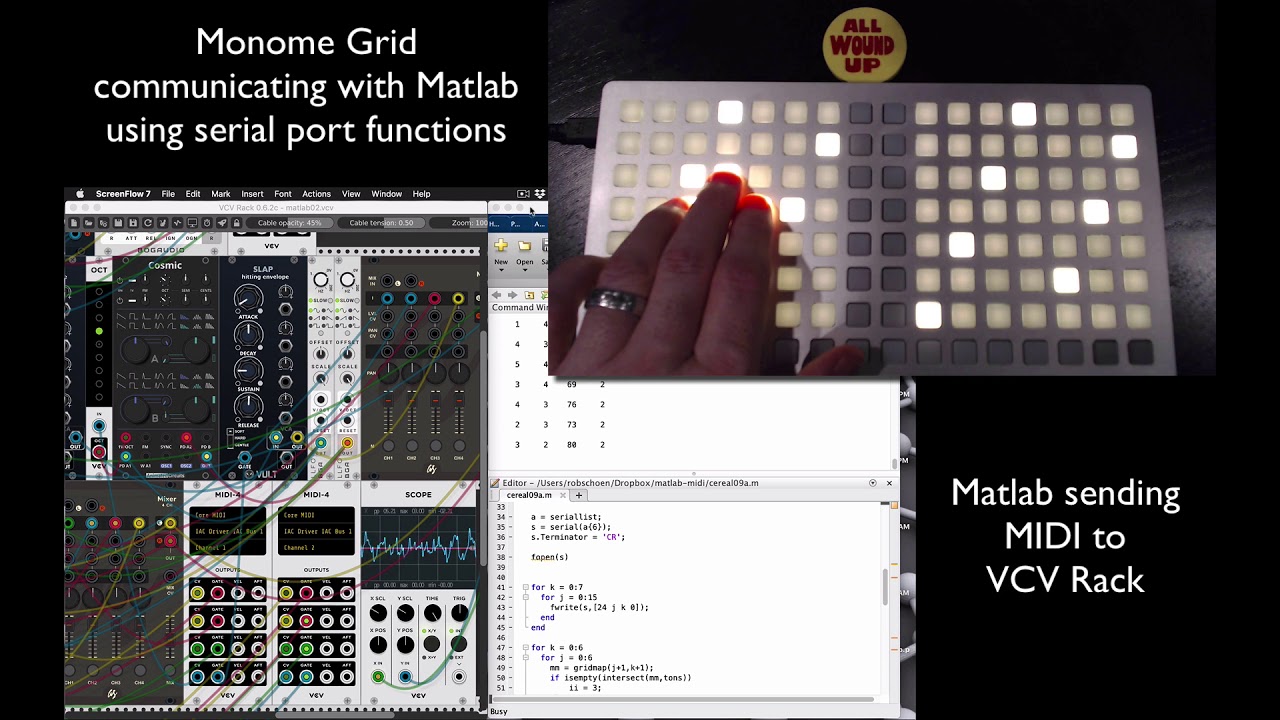 Monome Grid and Matlab - YouTube