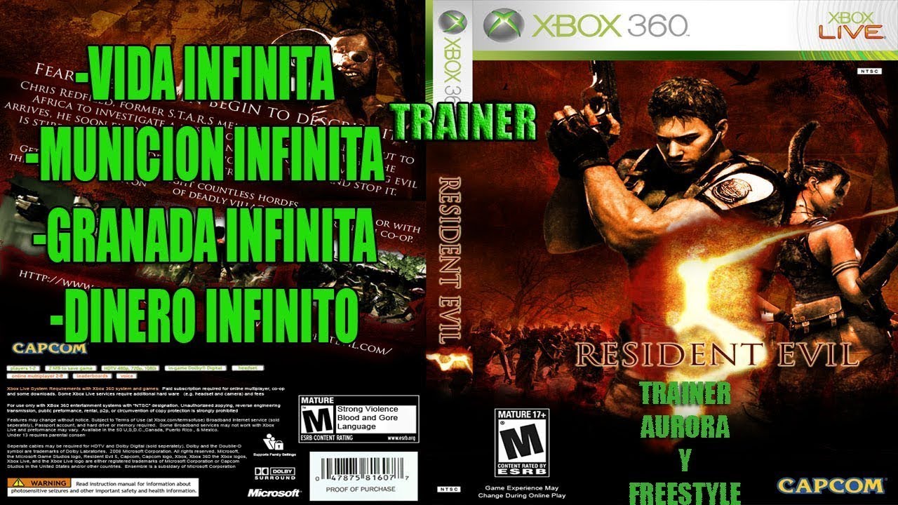 RESIDENT EVIL 5 TRAINER XBOX 360 RGH - YouTube
