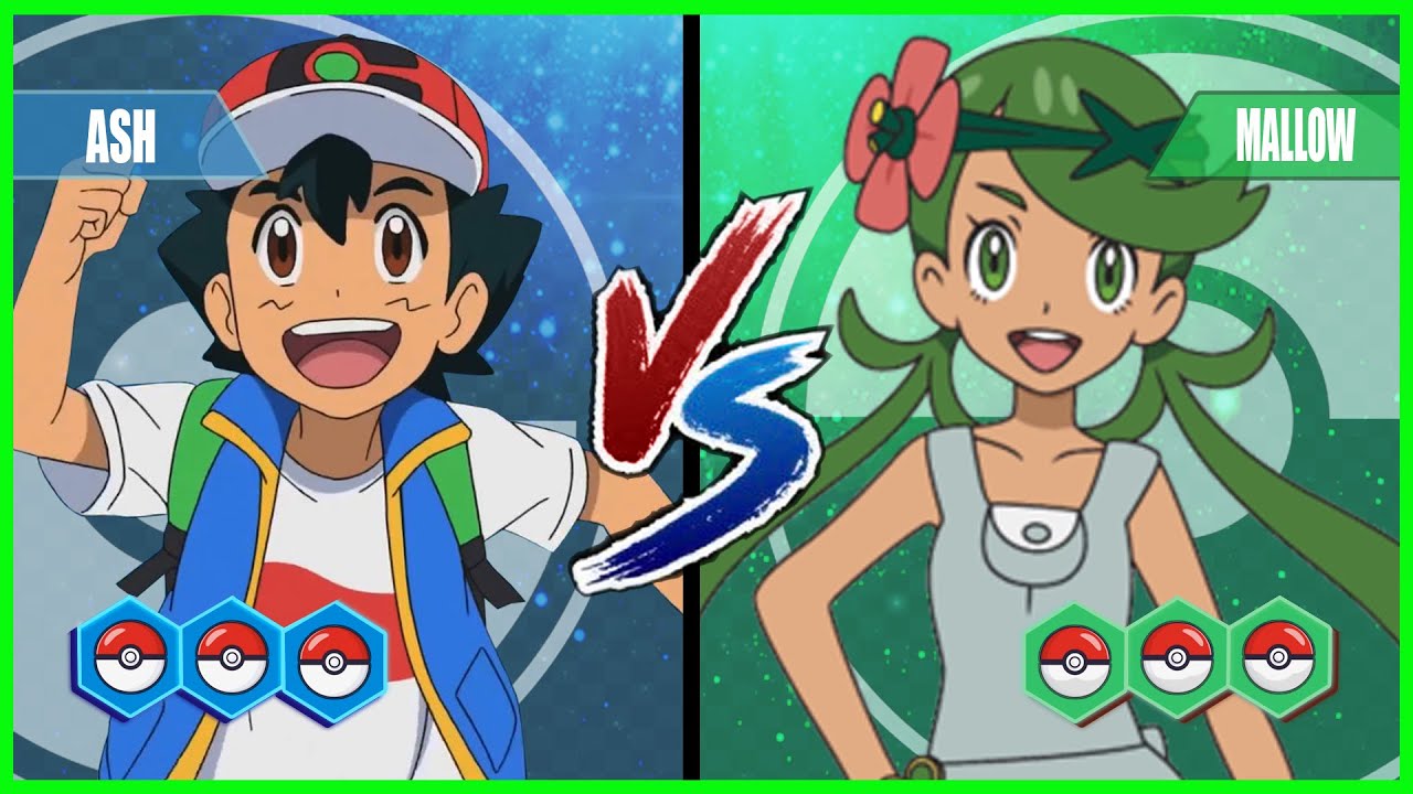 Pokemon Battle Pedia: Ash Vs Mallow - YouTube