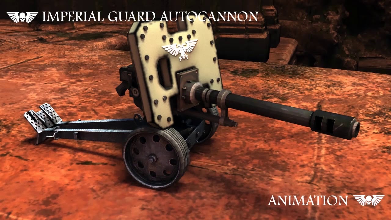 40K Imperial Guard Autocannon Animation - YouTube