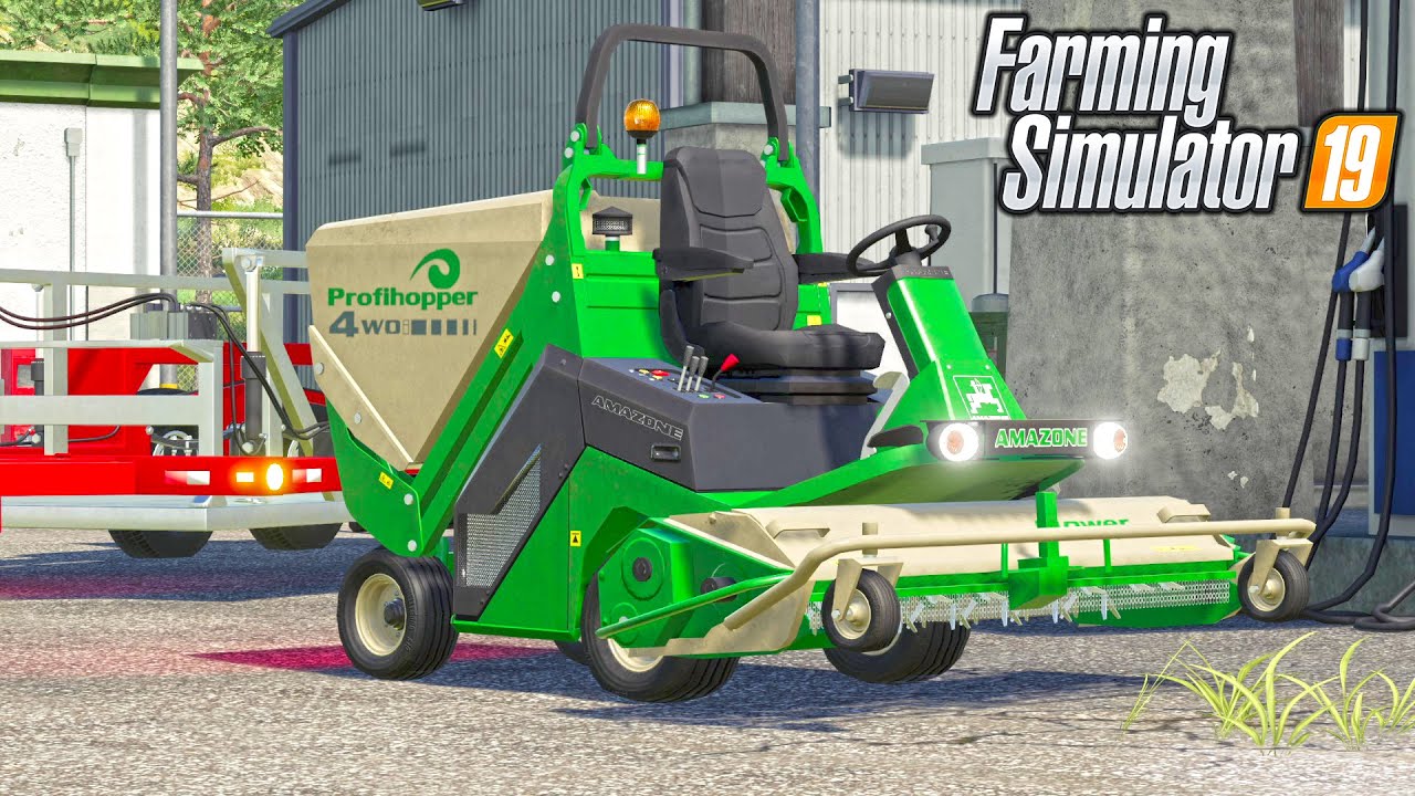 FINALLY MOWING GRASS FS19 (Amazone Profihopper) FARMING SIMULATOR 19 ...