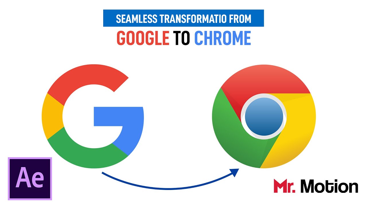 Seamless transformation from goggle to chrome in After effect ...