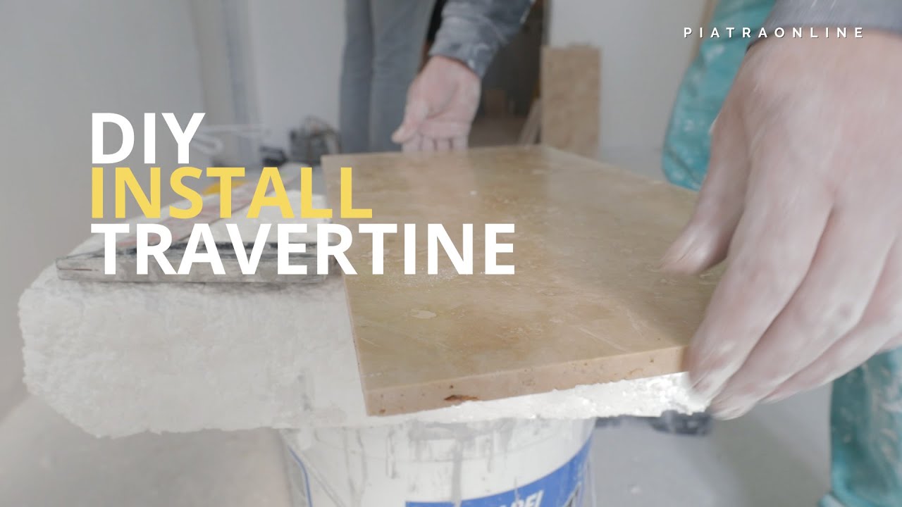 How to Install Travertine Tiles on Drywall in a Bathroom: Step-by-Step ...