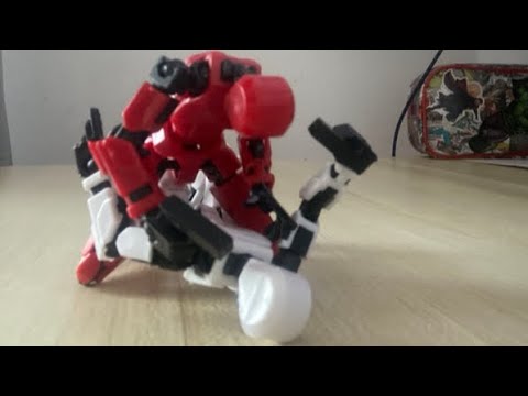 Red T13 vs white T13 action figure stop motion test - YouTube