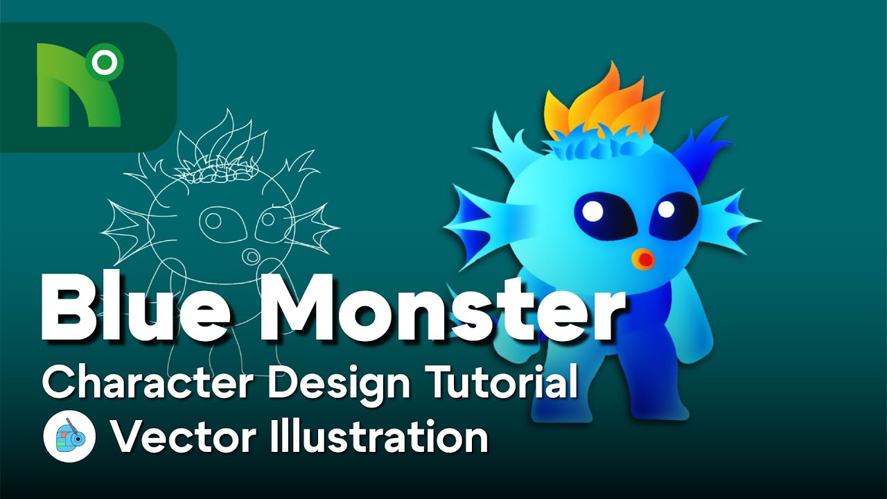 MONSTER Character in Adobe Illustrator - Tutorial - YouTube