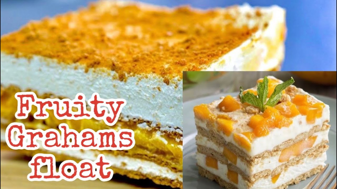 CREAMY FRUIT COCKTAIL GRAHAMS FLOAT DESSERT - YouTube