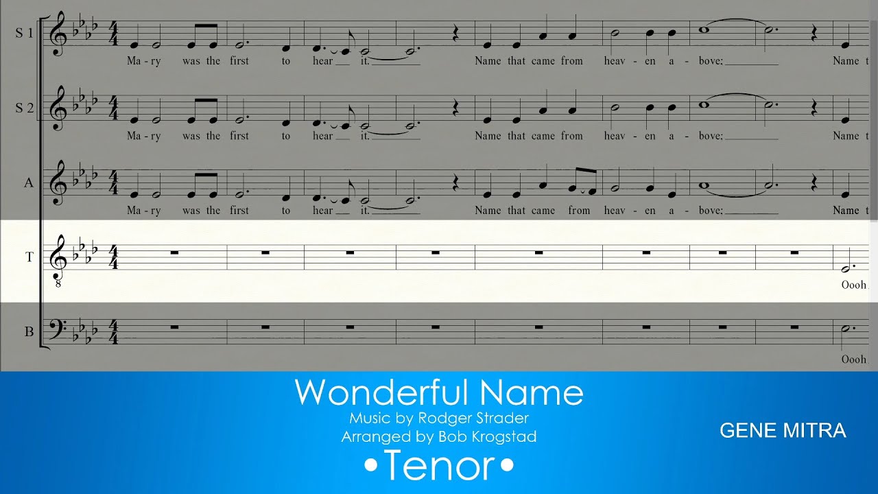 Wonderful Name • Tenor - YouTube