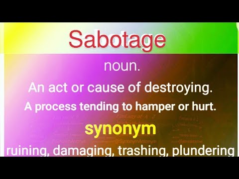 what is sabotage | meaning of sabotage #what_is_sabotage ...