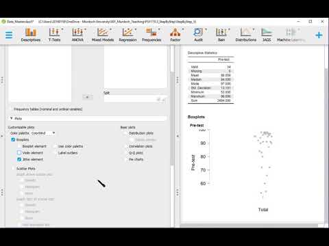 Step by step guide: Group descriptive statistics in JASP. - YouTube