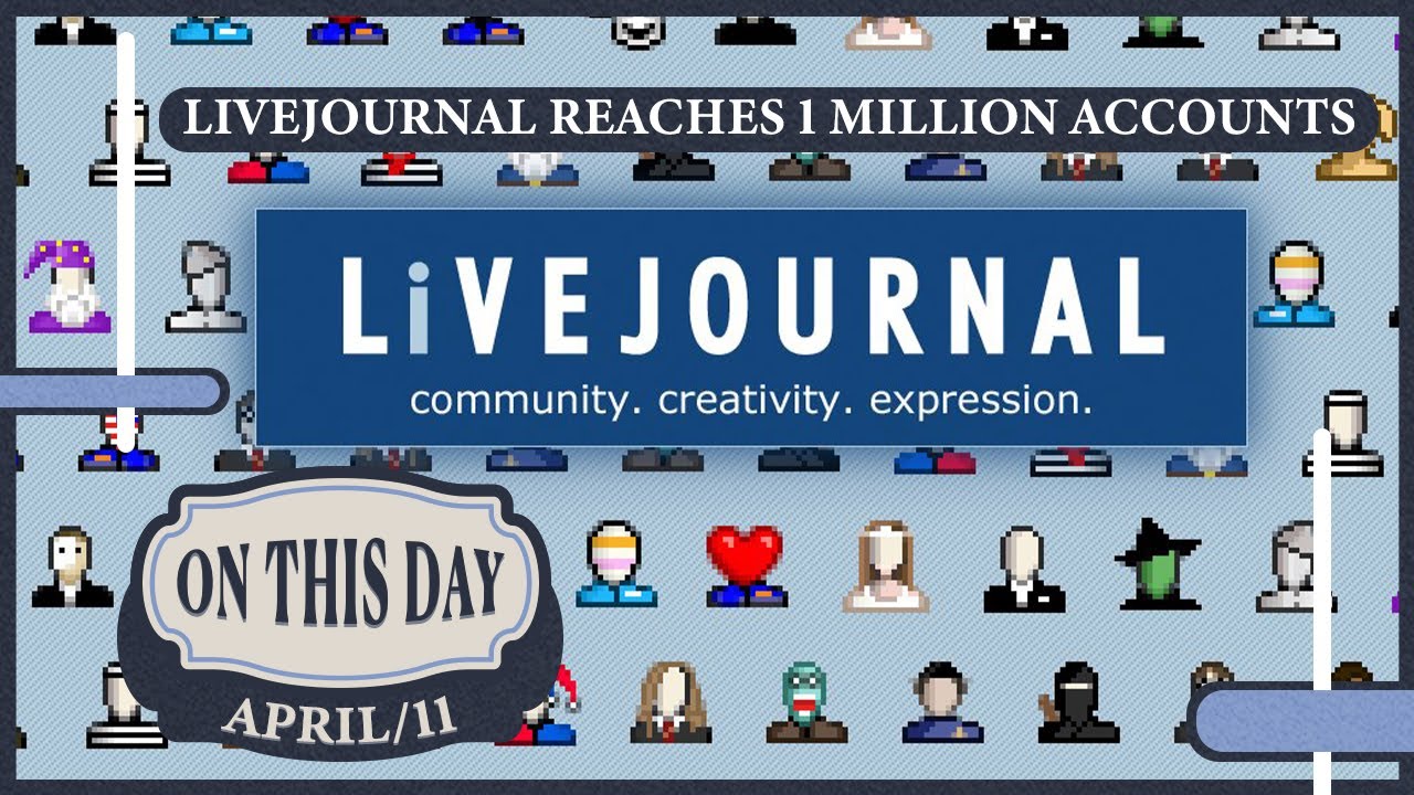 On This Day April 11, 2003 1 Million Livejournal Accounts Throwback ...