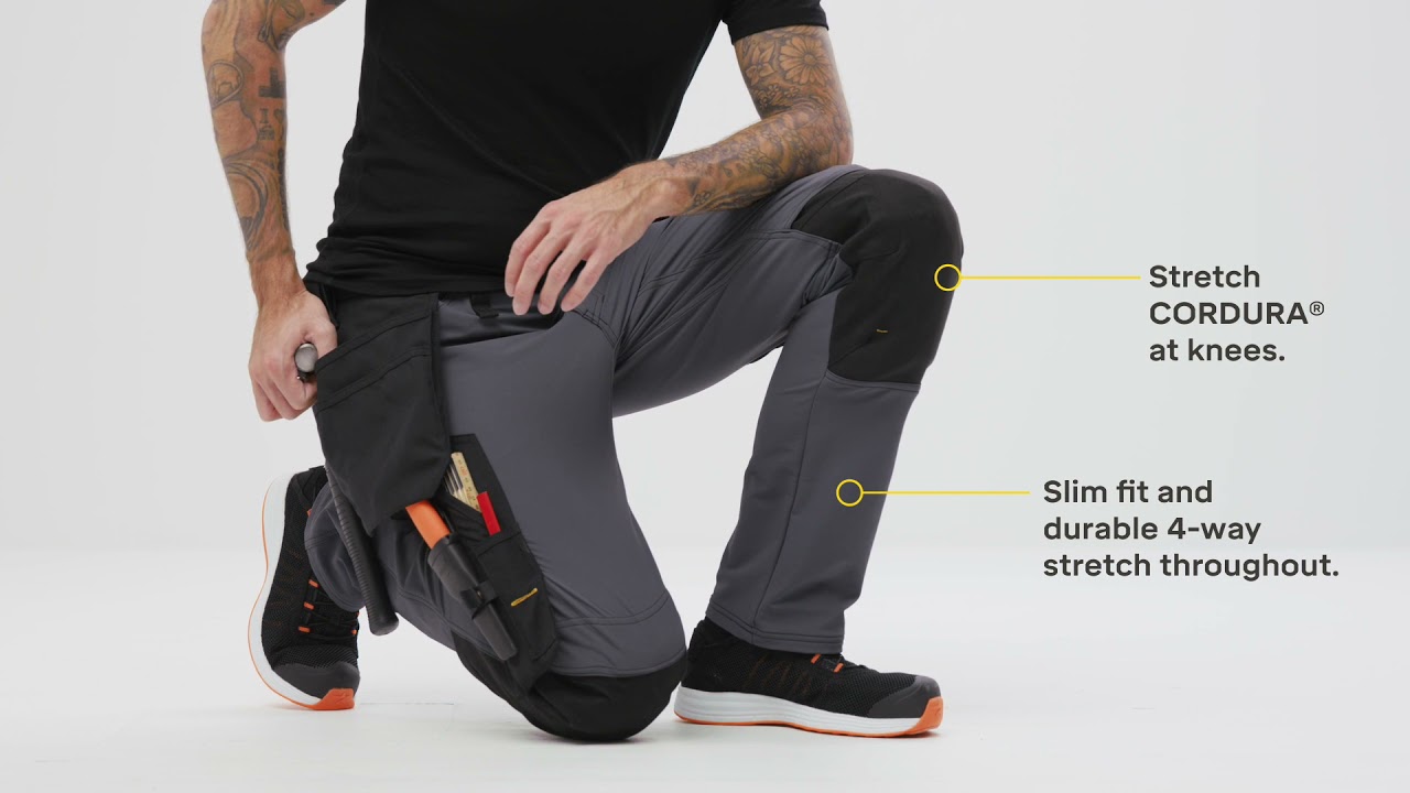 Snickers Workwear 6271 Full stretch Trousers Holster Pockets - YouTube