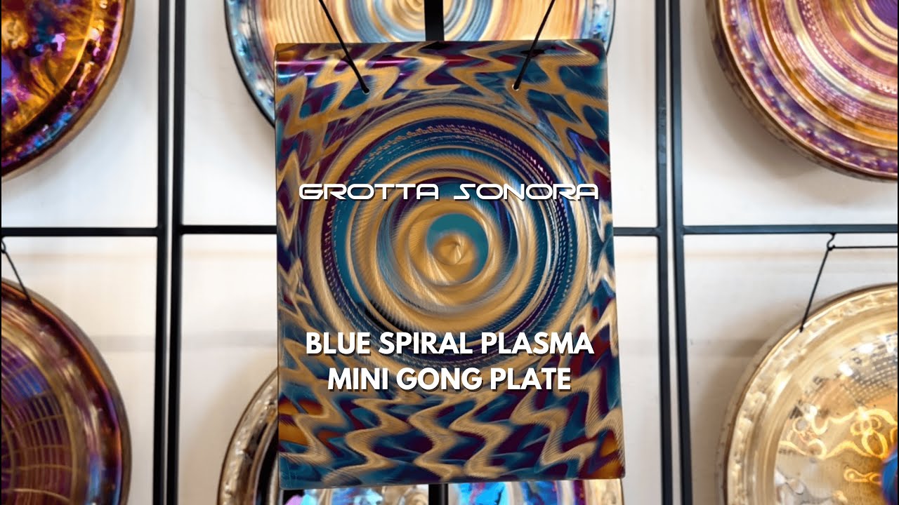 Grotta Sonora - Blue Spiral Plasma n 1 Mini Gong Plate - C 64.9 Hz ...