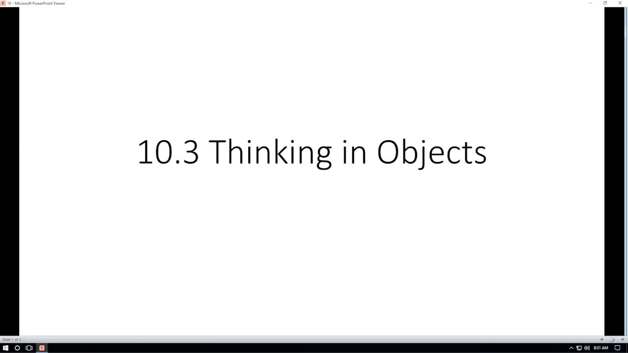 10 3 Thinking in Objects - YouTube