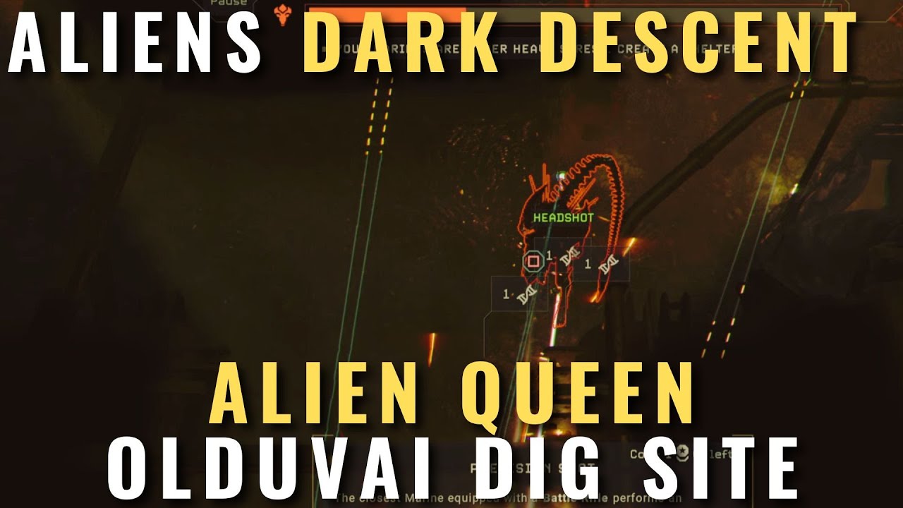 Aliens Dark Descent - Alien Queen Olduvai Dig Site boss fight - YouTube