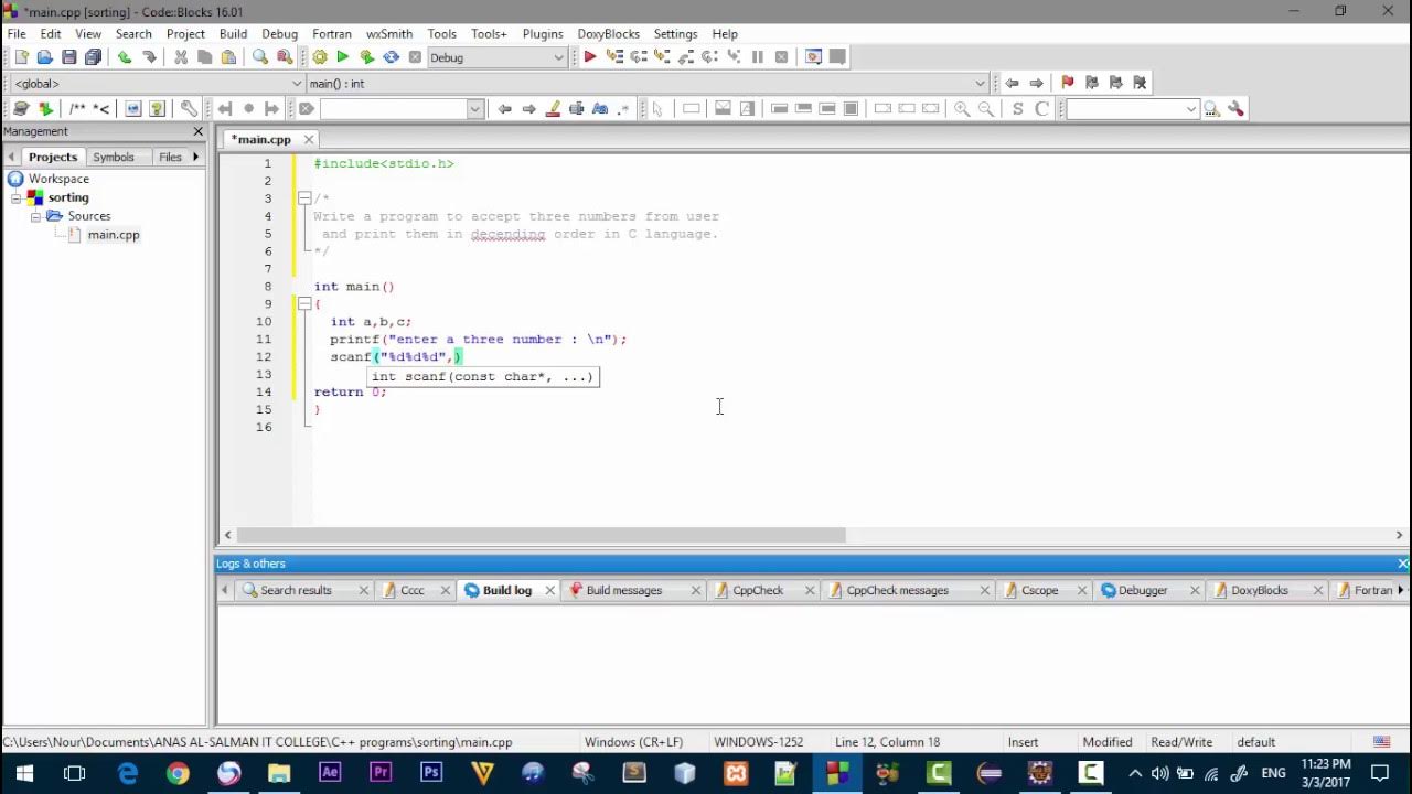 Nested If Statement - Sort Three Numbers - YouTube