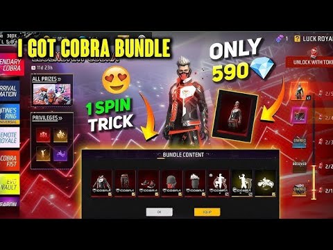 LEGENDARY COBRA 🐍 BUNDLE | 1 SPIN TRICK | GRARENA FREE FIRE MAX - YouTube