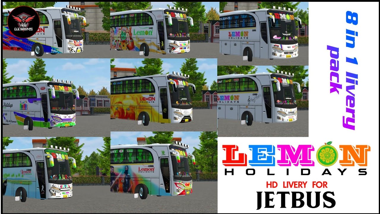 LEMON🍋 HOLIDAYS | 8 in 1 LIVERY PACK | FOR JETBUS | LIVERY FOR JETBUS ...