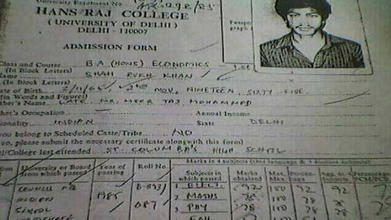 Shahrukh Khan Was A Weak English Student? - YouTube