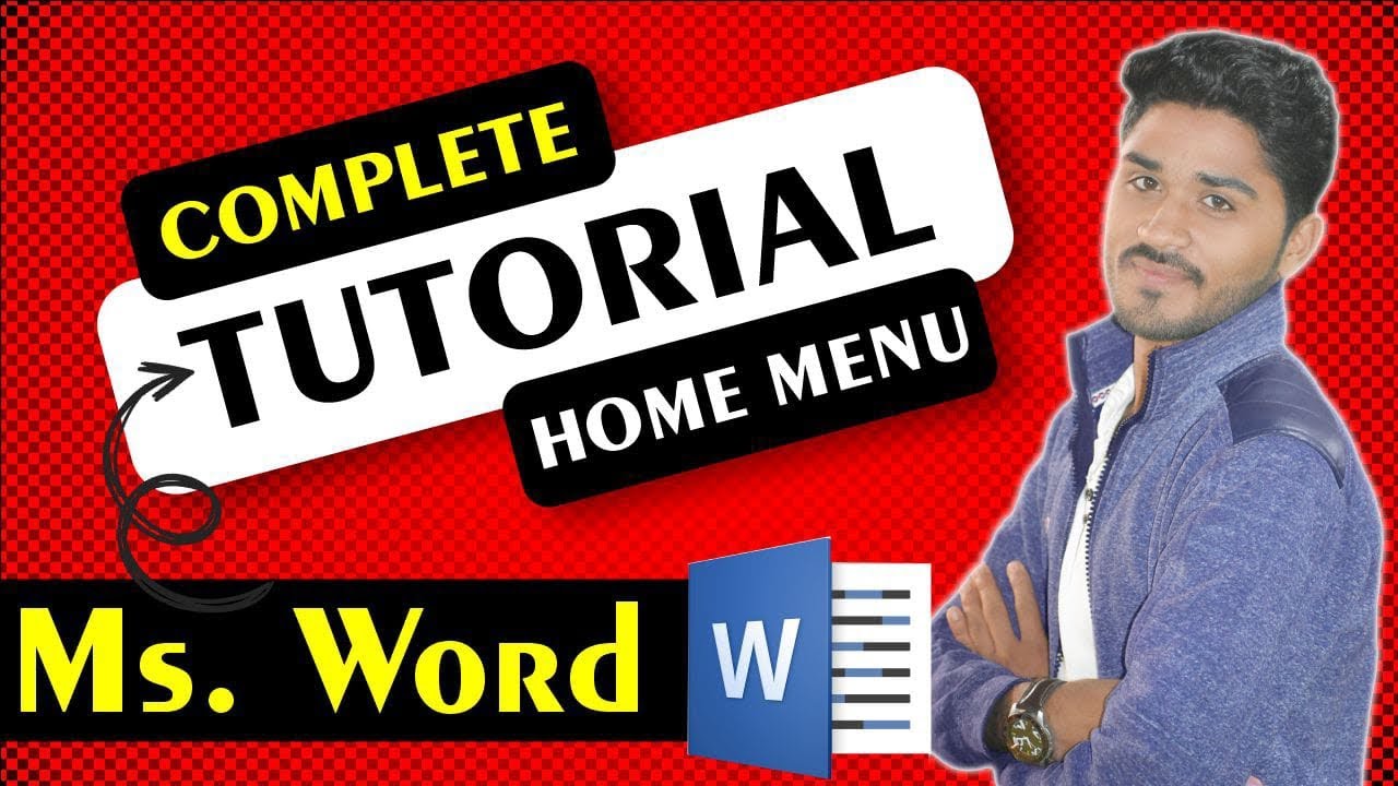 Ms word compelete home menu हिंदी में । Microsoft word home menu in ...