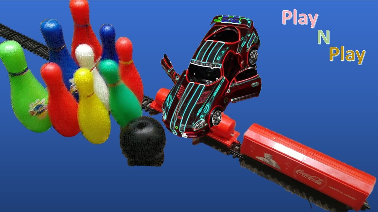 Amazing train, transformer car, bowling game and more!!!!!!! - YouTube