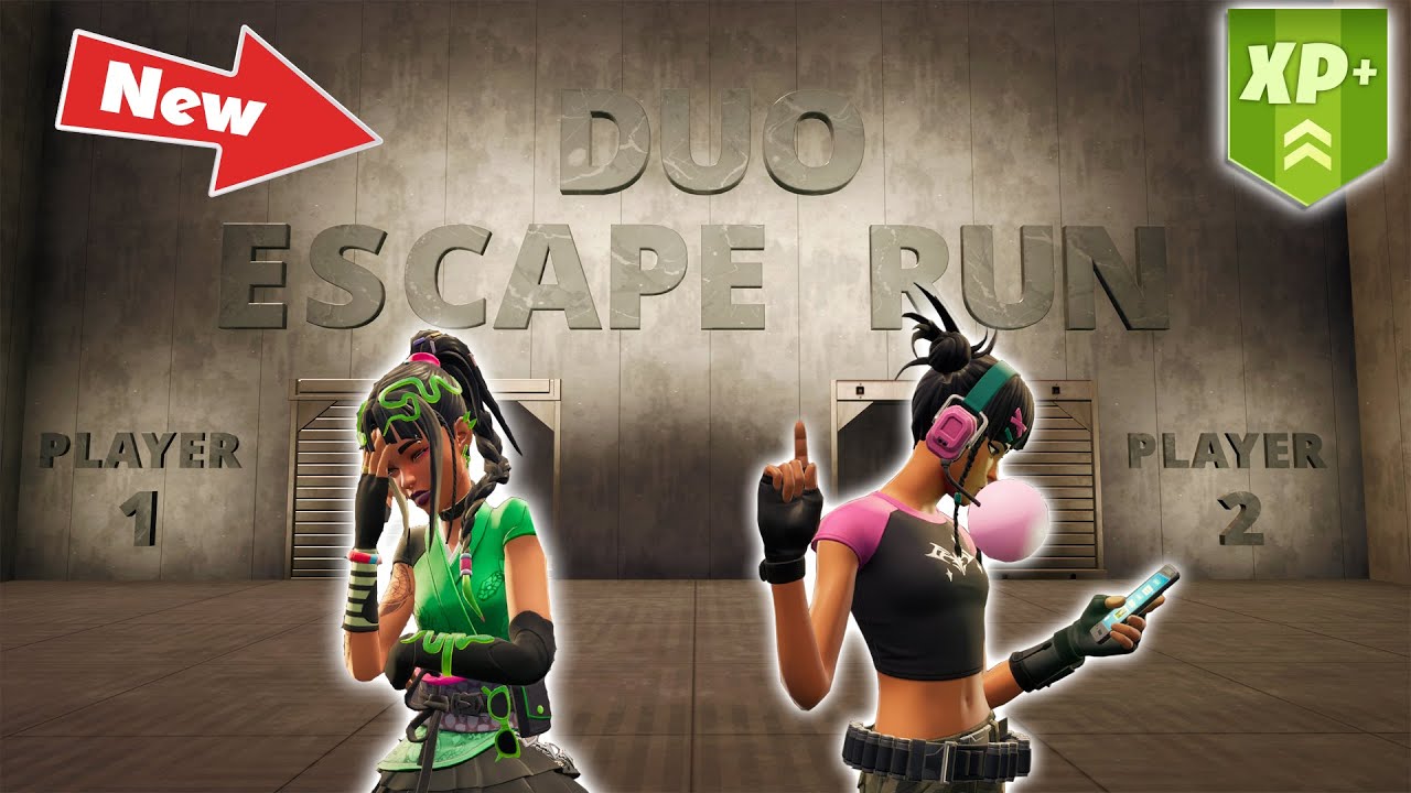 Fortnite Duo-Escape Run & Boss fight (XP map) - YouTube