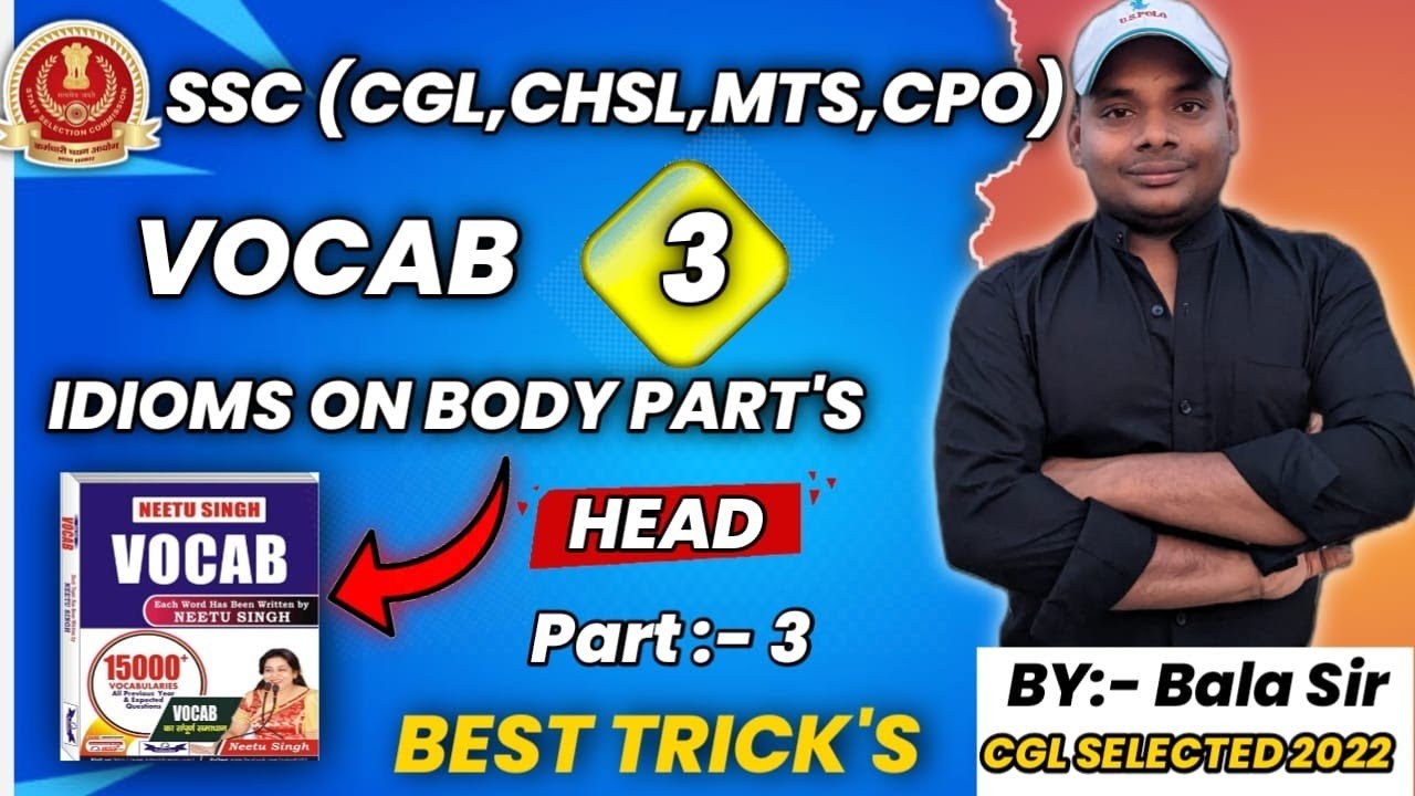 IDIOMS AND PHRASE (HEAD) || BY BALA SIR {CGL SELECTED 2022} || FROM ...