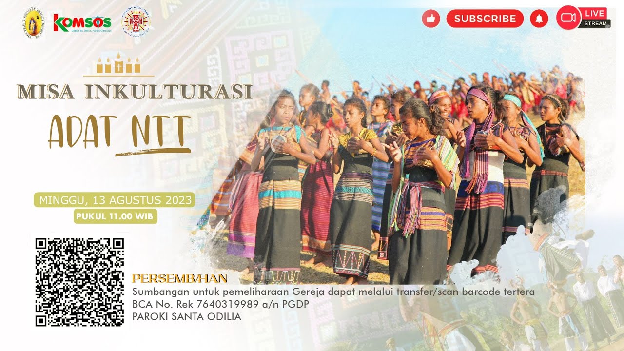 Misa Inkulturasi "HR St Perawan Maria Diangkat ke Surga" | Minggu, 13 ...