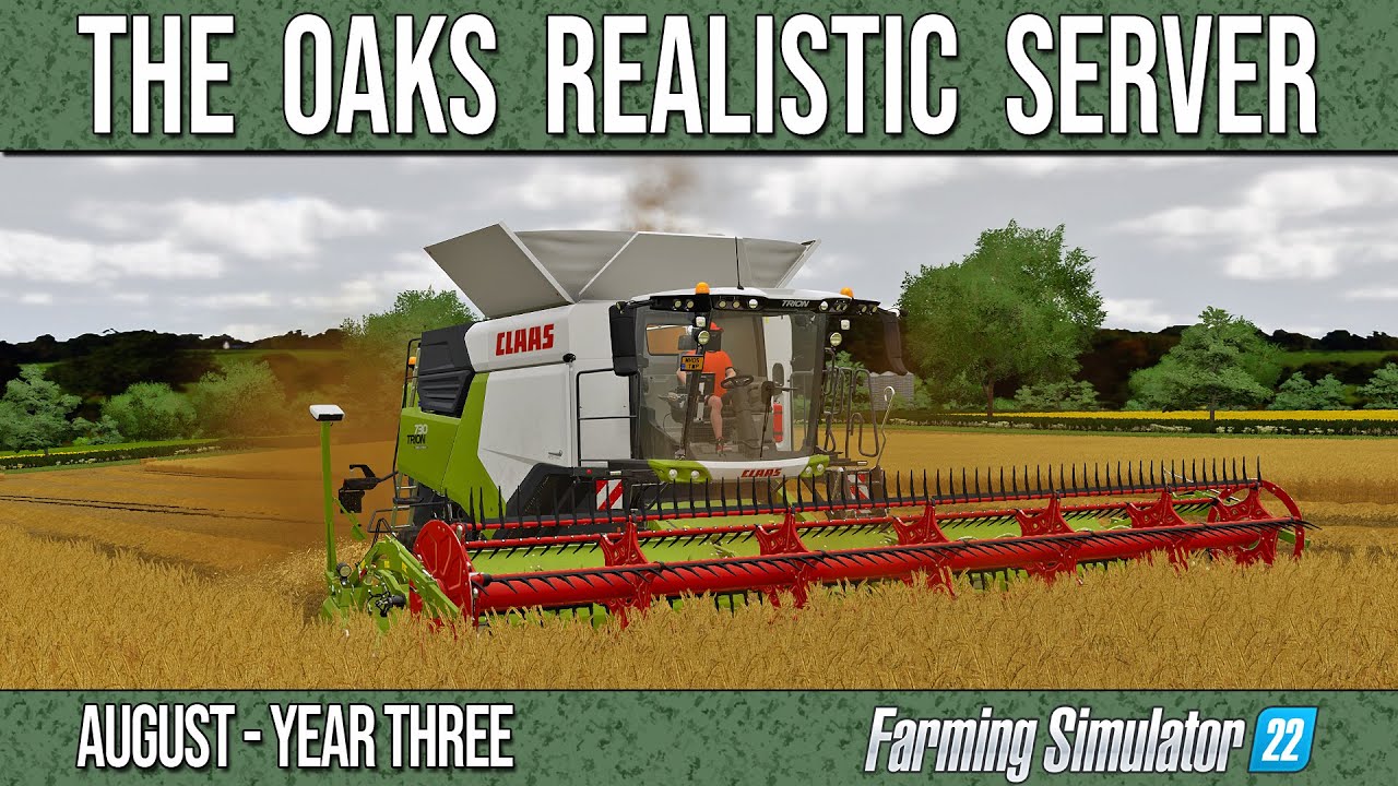 Co-op Wheat Harvest - Argsy Farms Diary - August Year Three - YouTube