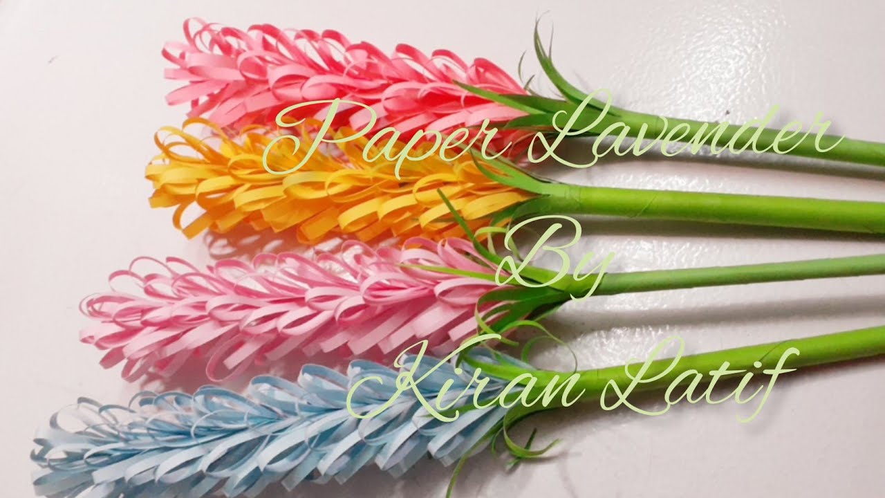 Fluffy Paper Lavender| How to make Beautiful lavender paper flowers ...