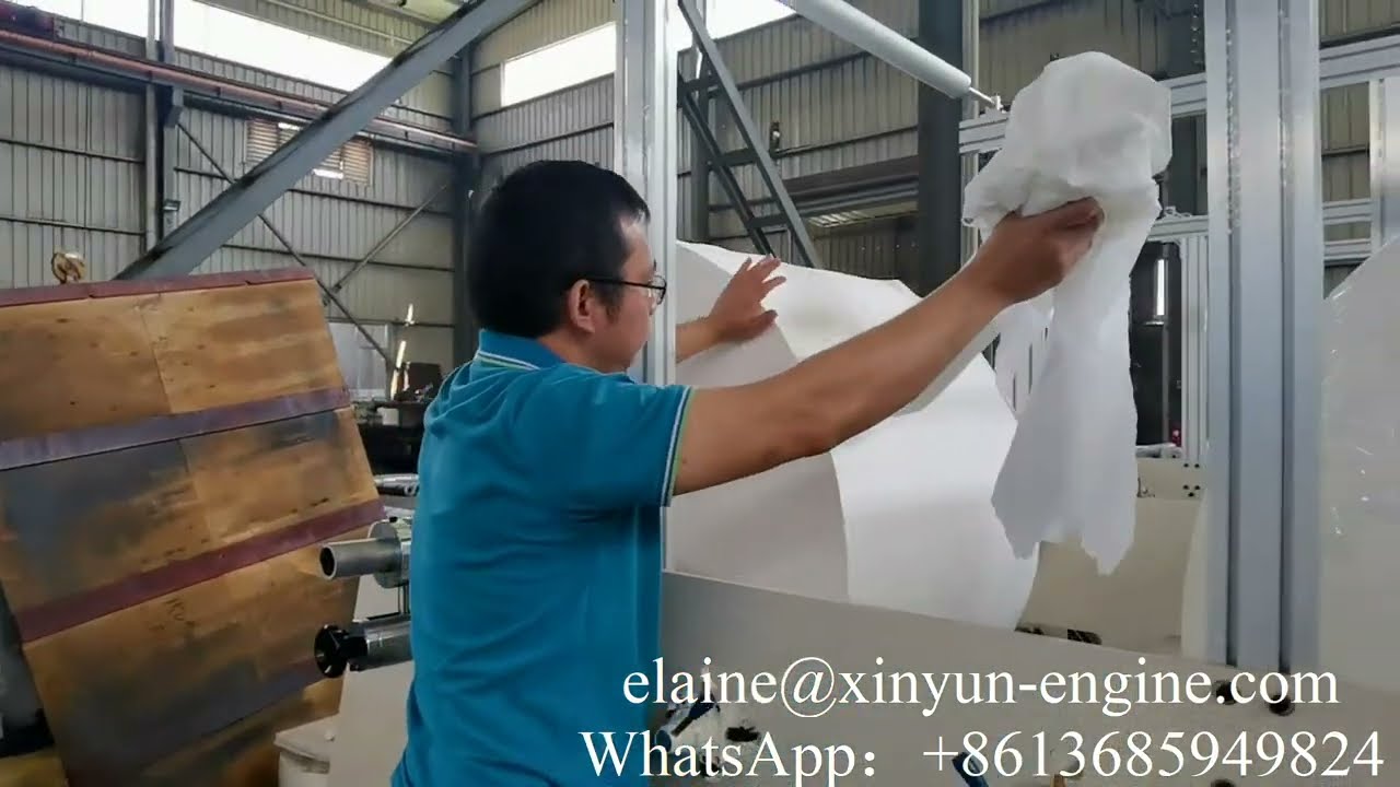 How to operate 4 lines automatic facial tissue making machine - YouTube