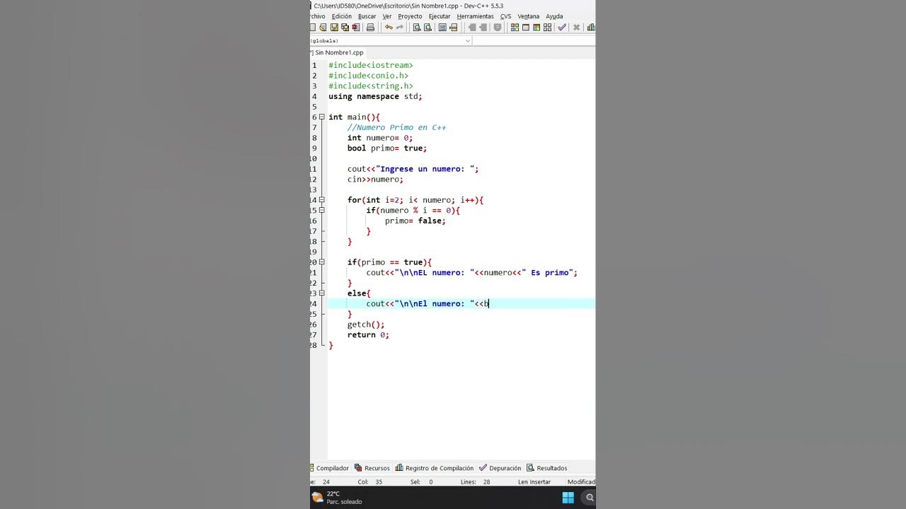 Numero Primo en C++ | ProgramadorJS - YouTube