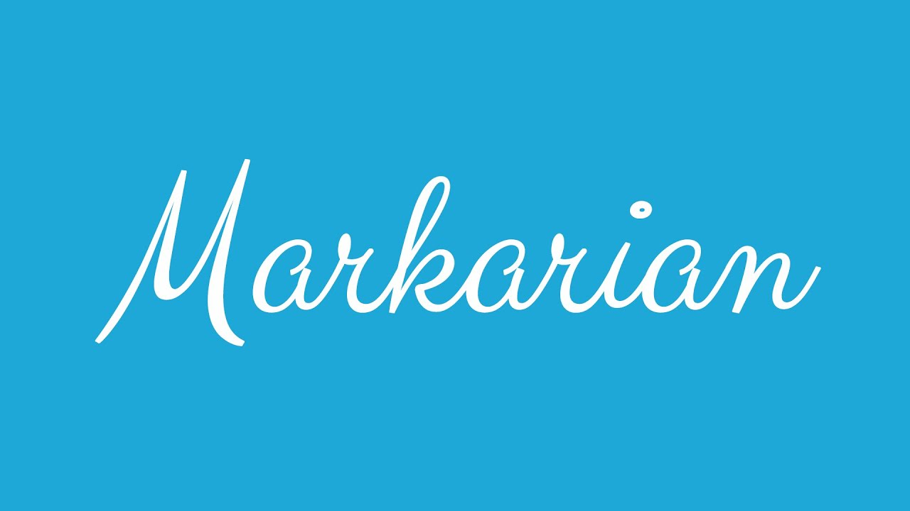 Learn how to Sign the Name Markarian Stylishly in Cursive Writing - YouTube