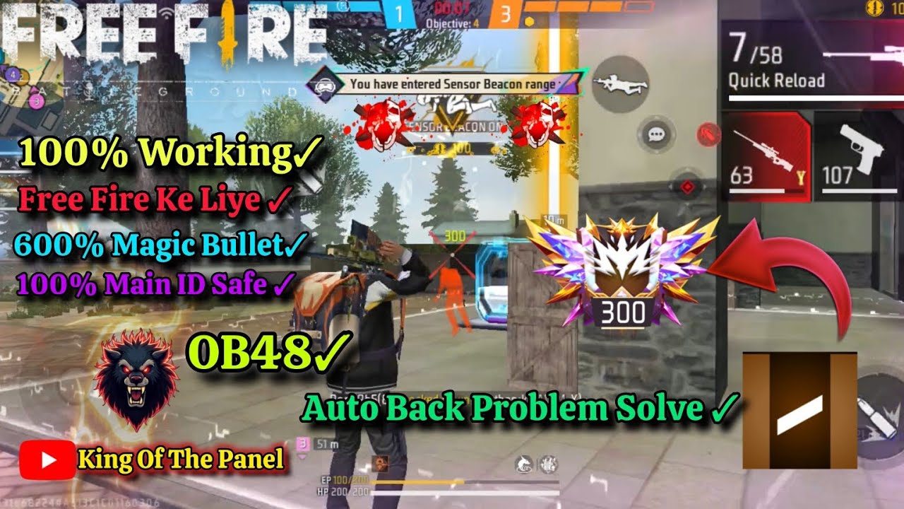 Free Fire New OB48 Updated Magic Bullet Apply Process || Auto Back Problem Solve 100%Main ID ...