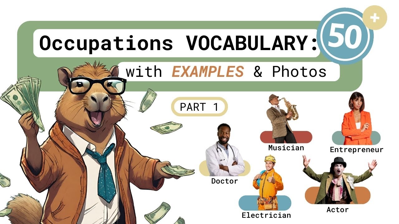 50+ Occupations | English Vocabulary | Photo Flashcards | Example ...