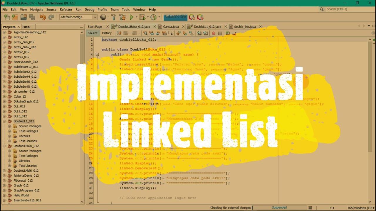 Implementasi Linked List (Studi Kasus) - YouTube
