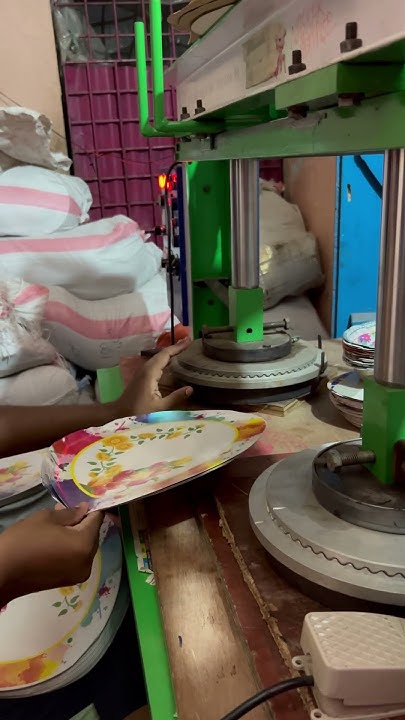 Paper plates making process#paperplateproduction#paperplatemaking# ...